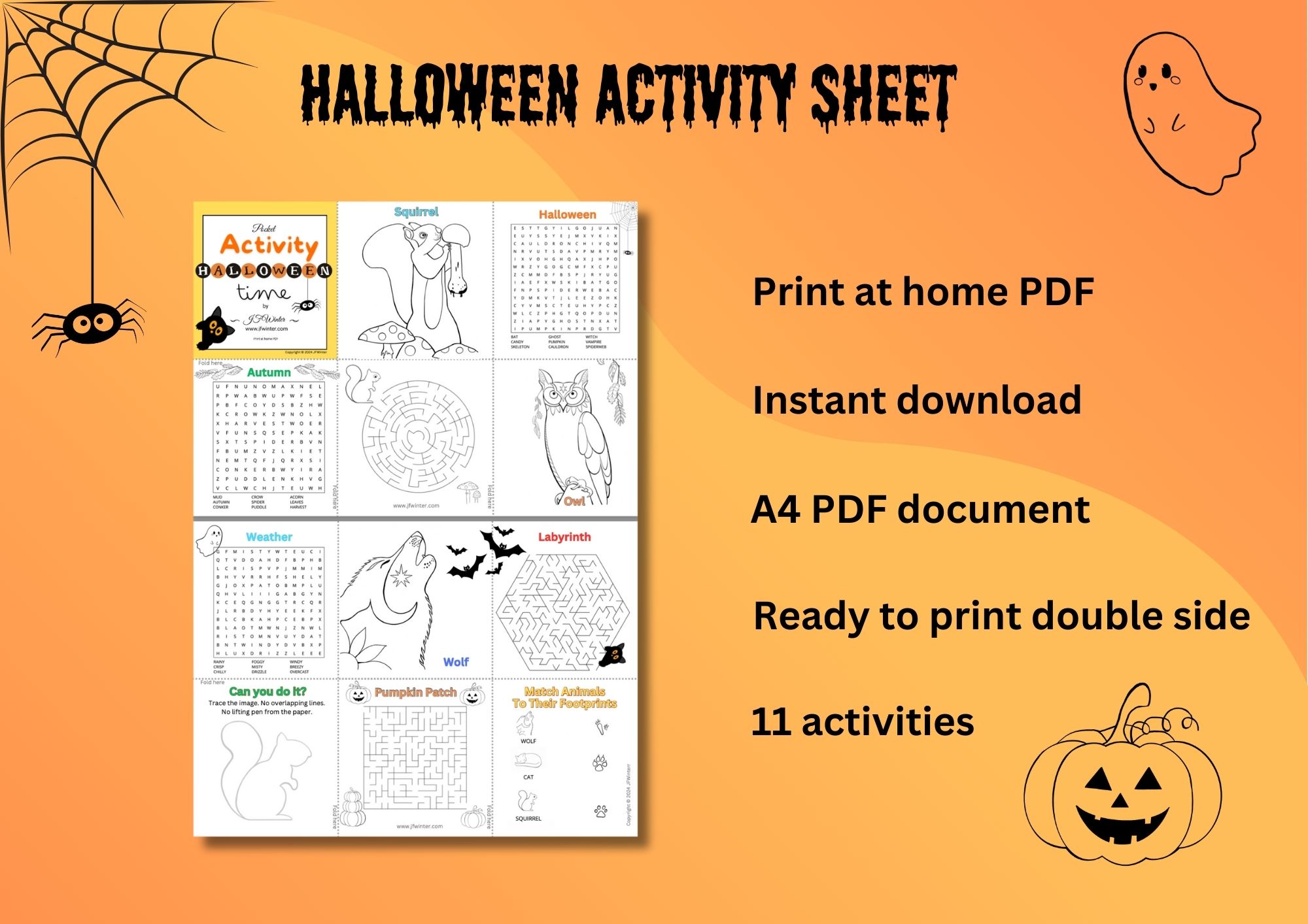 Halloween Activity Sheet - JFWinter